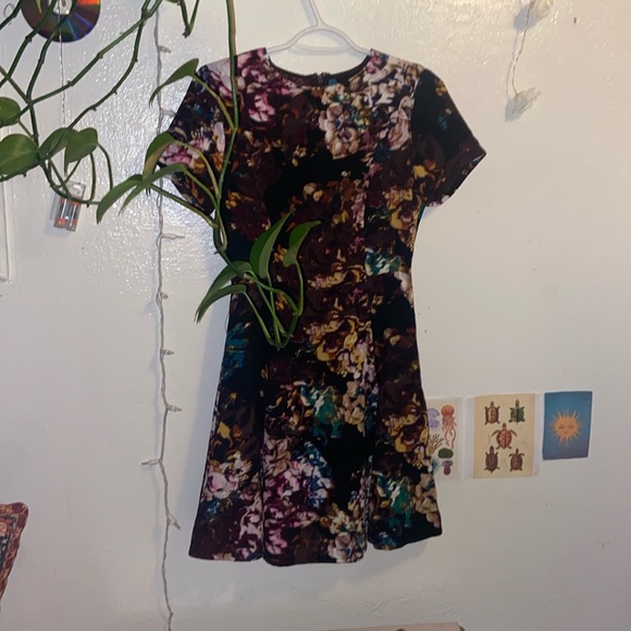 Who What Wear | Dresses | Who What Wear Xs Midi Dress Floral Watercolor ...